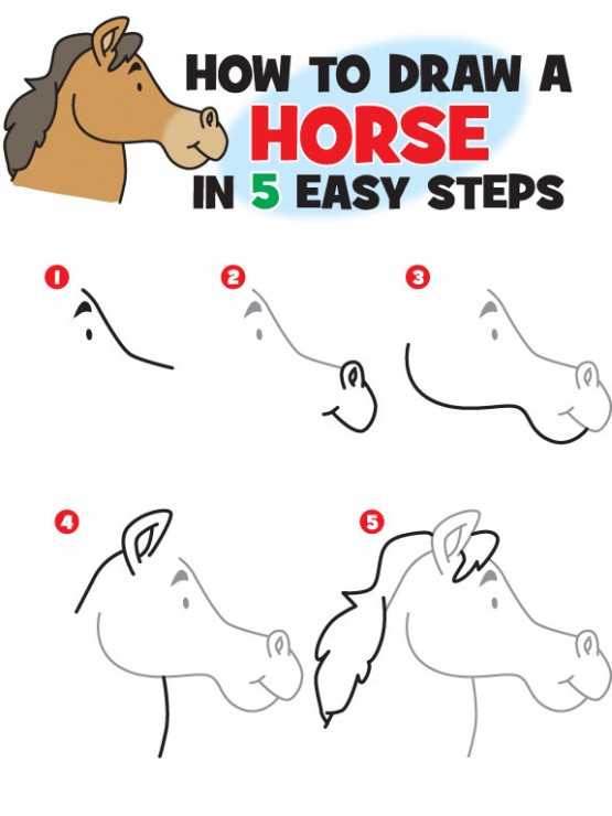 How to Draw a Horse | Kid Scoop