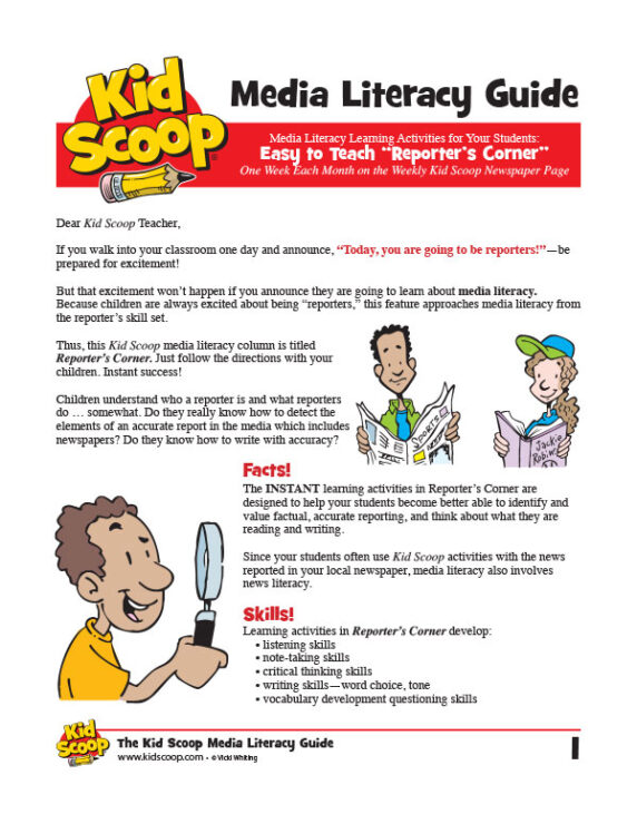 Free Help for Teachers Using Your Newspaper | Kid Scoop
